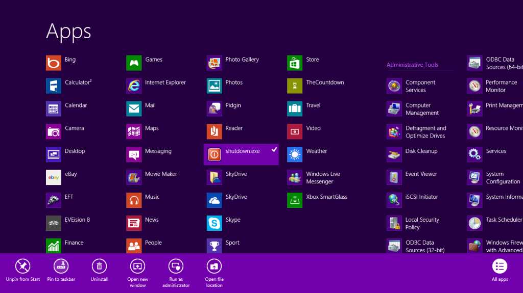 How to create a “Shutdown” button on Windows 8 taskbar and Start screen ...